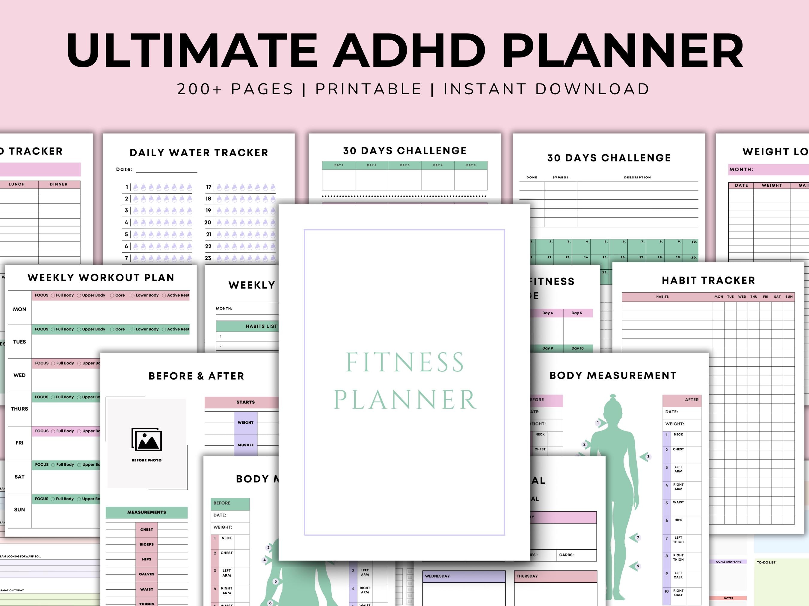 Ultimate ADHD Planner 2026–2027 | 200+ Page Printable Planner | Instant ...