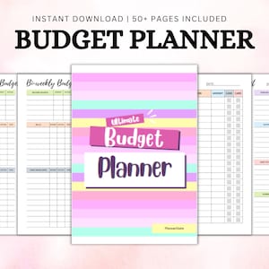 Rainbow Budget Planner Printable, Financial Planner, Monthly Budget ...