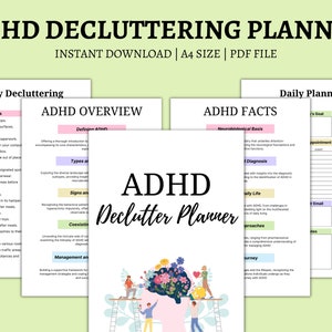Adhd Declutter Planner, Declutter Checklist, Adhd Declutter Challenge, Declutter Guide ...