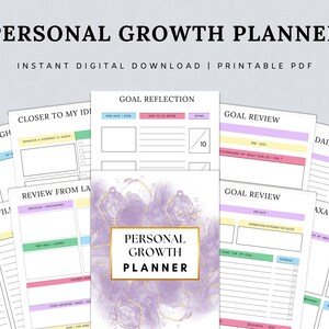 Personal Growth Planner Template, Personal Growth Workbook, Personal Development Journal ...