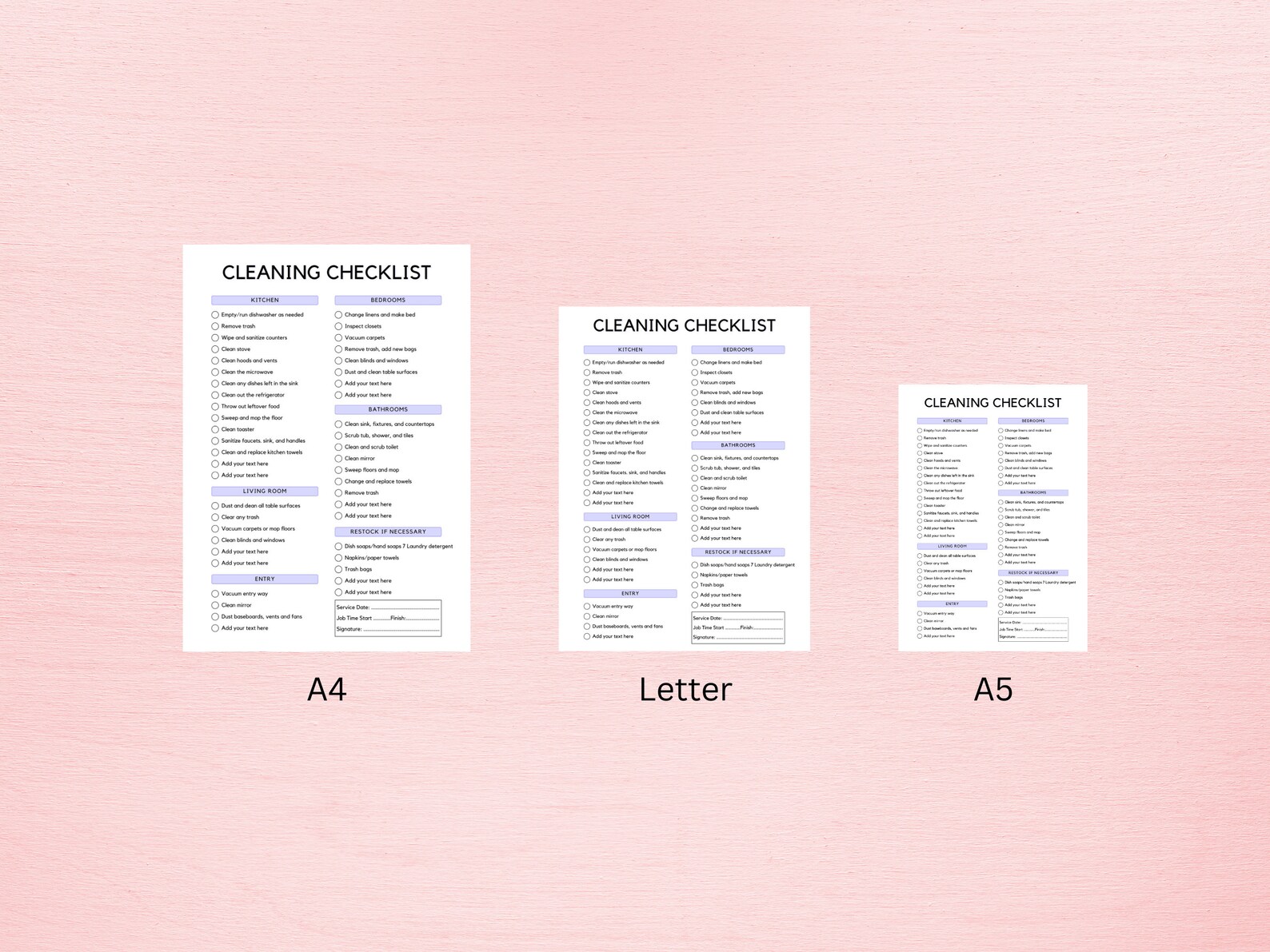 Ultimate Cleaning Checklist Editable, Weekly Cleaning Checklist ...