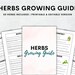 Herbs Growing Guide, 50 Printable Herbs Guide, Gardening Planner, Plant ...