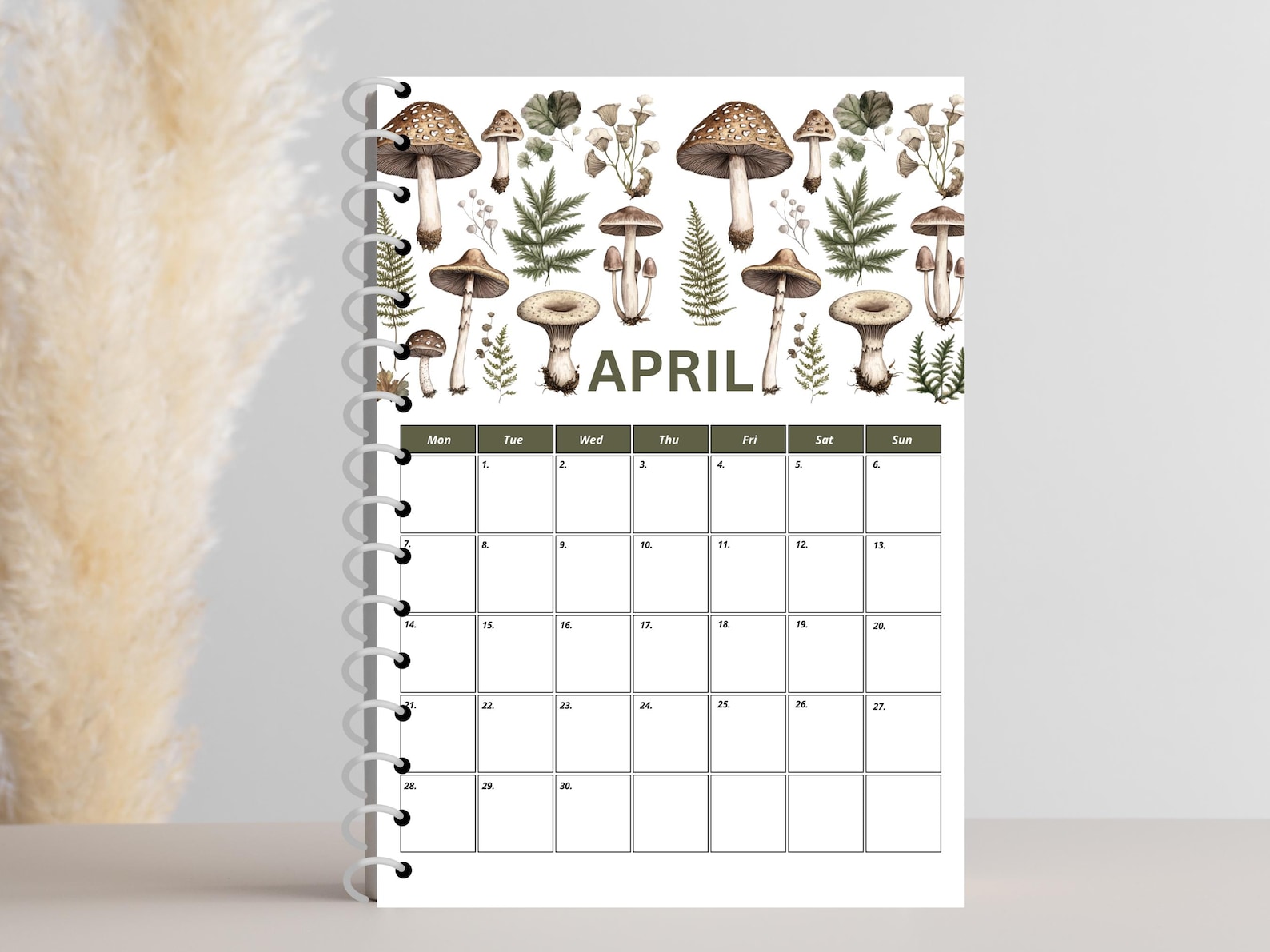 2025-2026 Vintage Botanical Calendar: Floral Wall Art (printable PDF ...