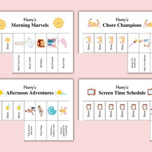 Editable Kids Flip Routine Chart, Bedtime Routine Chart, Kids Daily ...