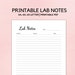Printable Lab Notes Lined Paper Printable Notes Lecture - Etsy