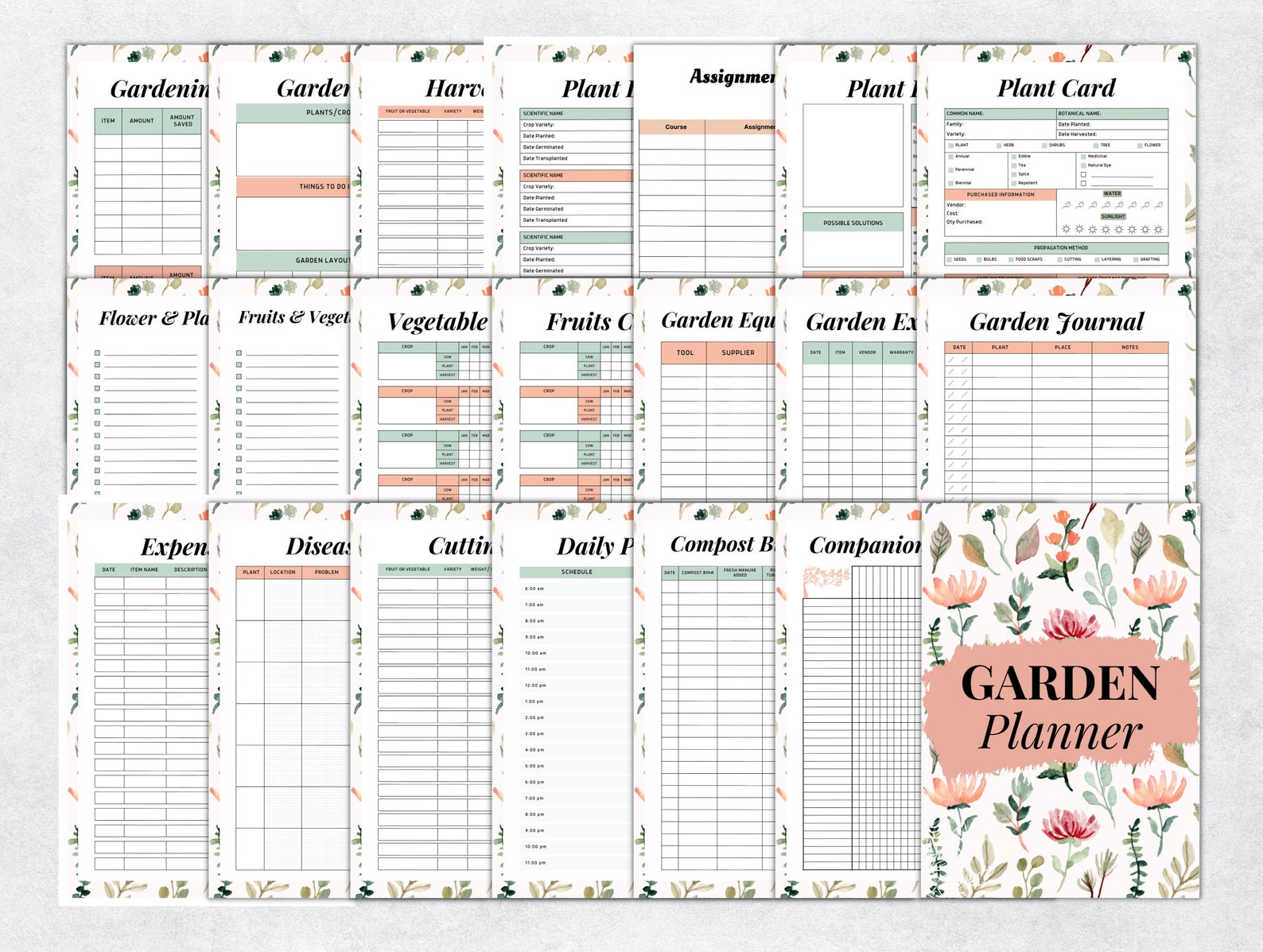 Gardening Planner Printable, Garden Planner, Plant Planner, Garden ...