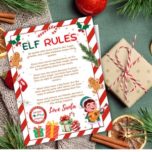 Elf Rules Printable Editable Elf Rules Letter to Follow Elf Arrival ...