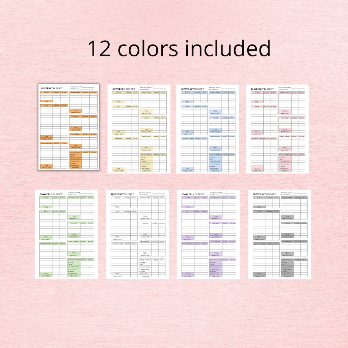 The Ultimate Bi Weekly Budget Planner Template, Paycheck Budget ...
