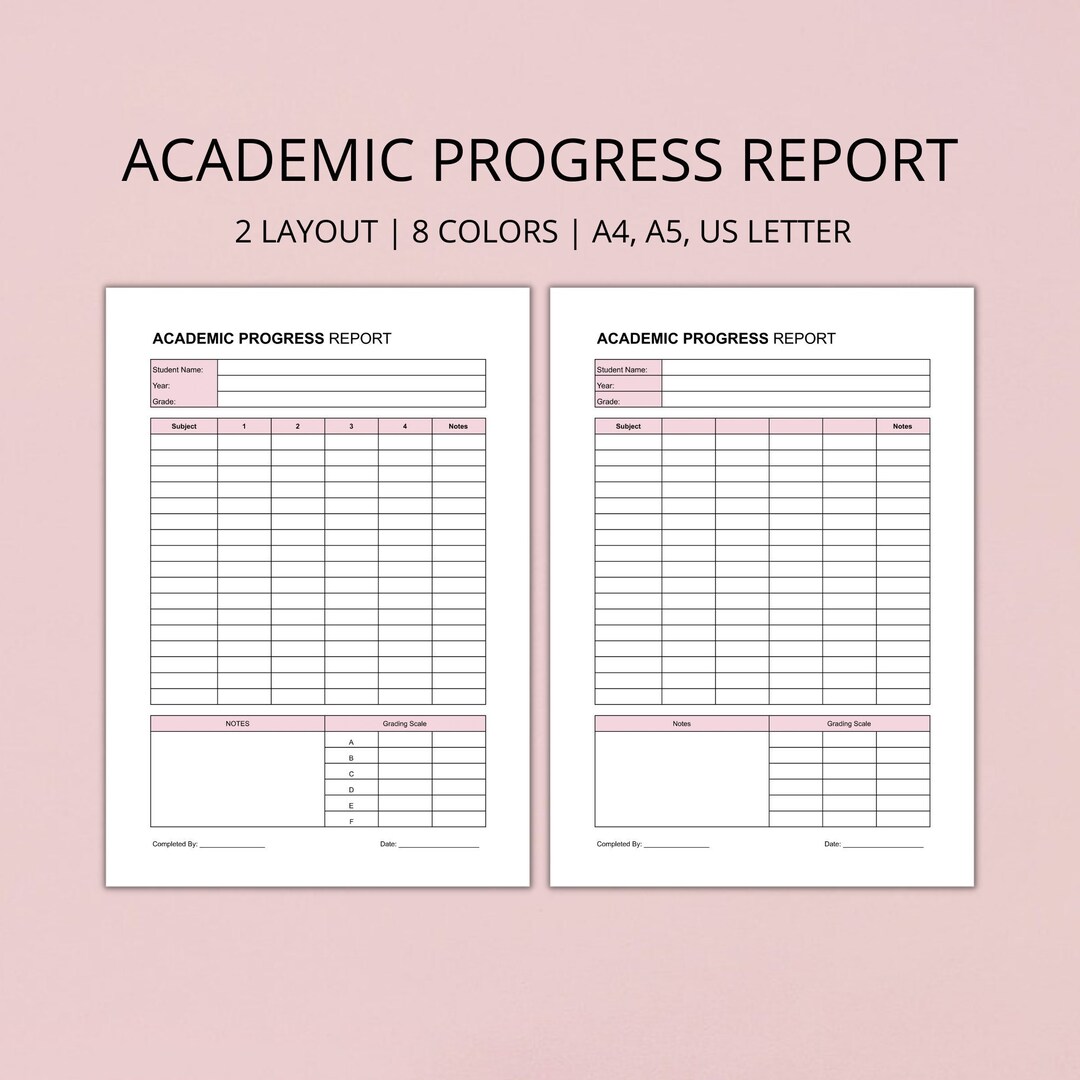 Homeschool Report Card Template, Homeschool Progress Report, Homeschool ...