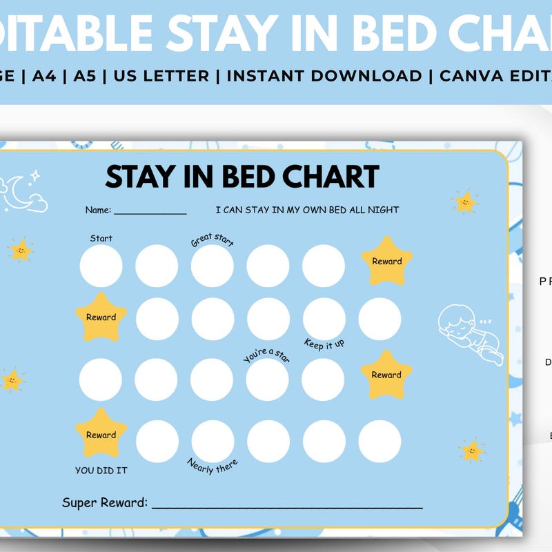 Stay in Bed Chart - Etsy
