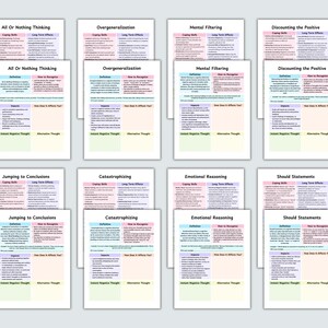 Cognitive Distortion Worksheets Printable, Mental Filtering ...