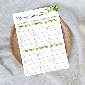 Monthly Garden Tasks, Garden Planner, Plant Planner, Plants Records, A4 ...