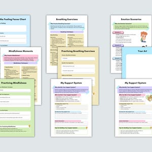 Emotion Regulation Kids Feeling Worksheets, Social Emotional Learning ...