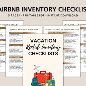 Airbnb Inventory Checklist Printable: 5-page Vacation Rental Host PDF ...