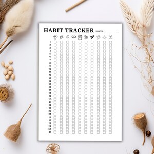 Bad Habit Tracker Printable, Monthlyhabit Tracker, Daily Habit Tracker ...