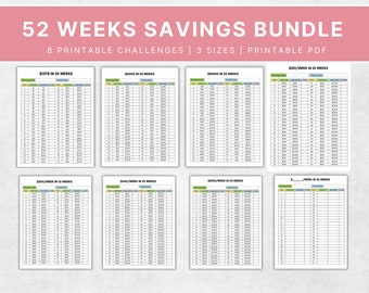 Save 2500 Envelope Challenge / 52 Week Savings Challenge / - Etsy