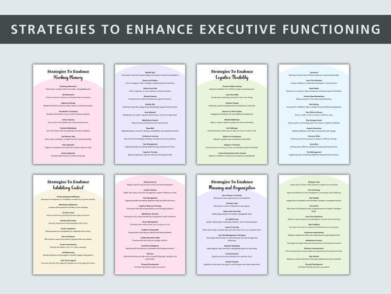 ADHD Executive Functioning Worksheets: Coping Skills, Therapy Tools ...