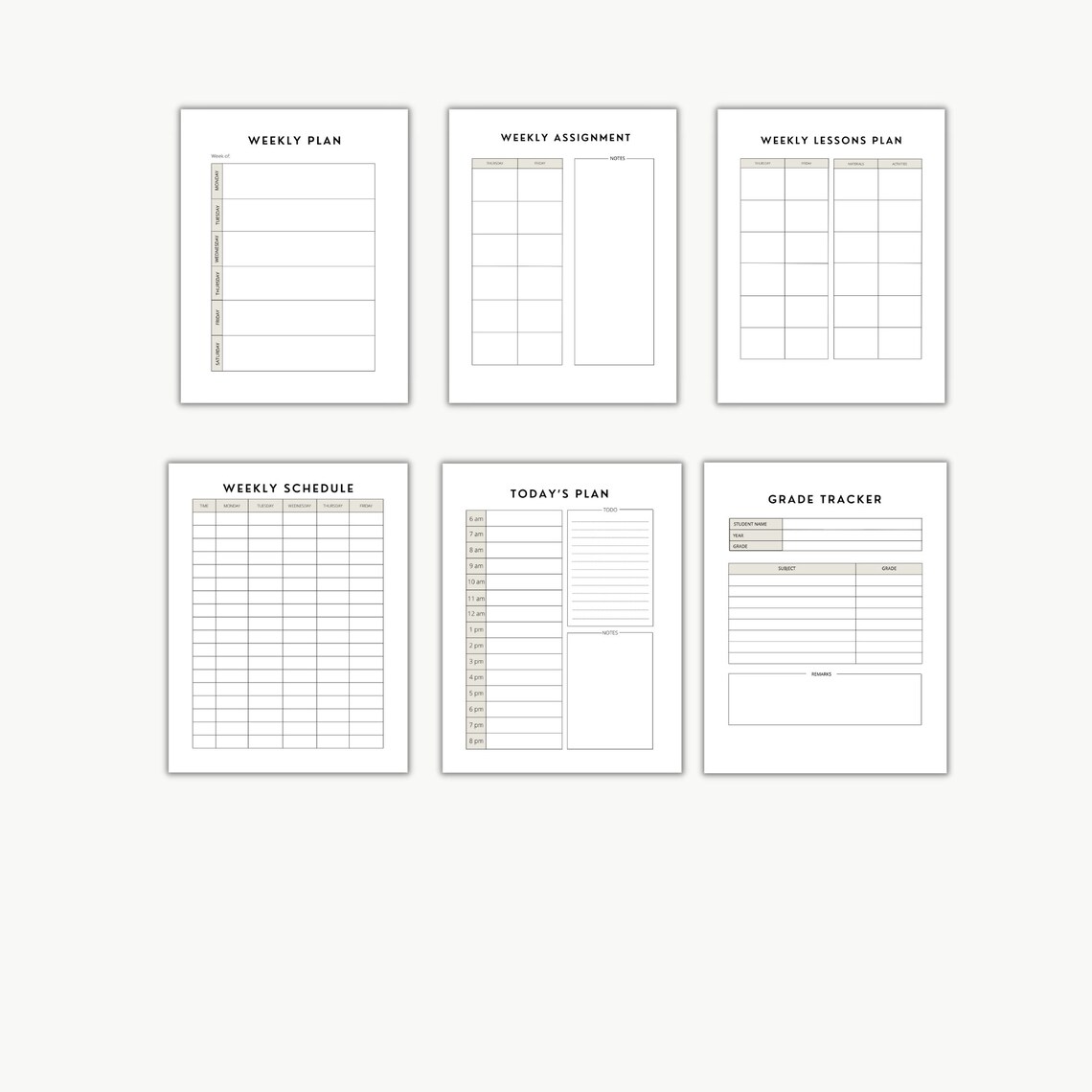 Boho Homeschool Planner Printable Lesson Planner Homeschool - Etsy