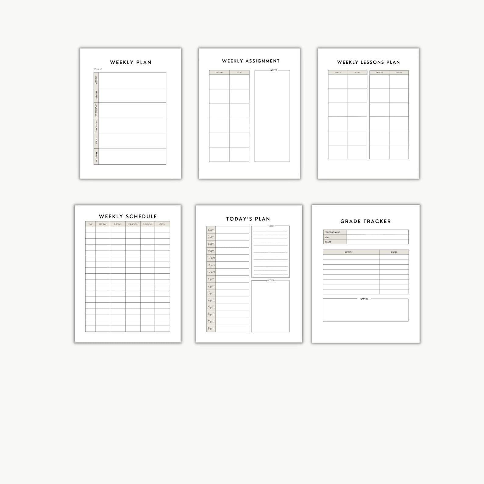Boho Homeschool Planner Printable Lesson Planner Homeschool - Etsy