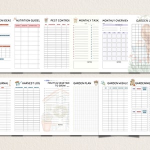 Editable Gardening Planner, Garden Planner, Plant Planner, Garden ...