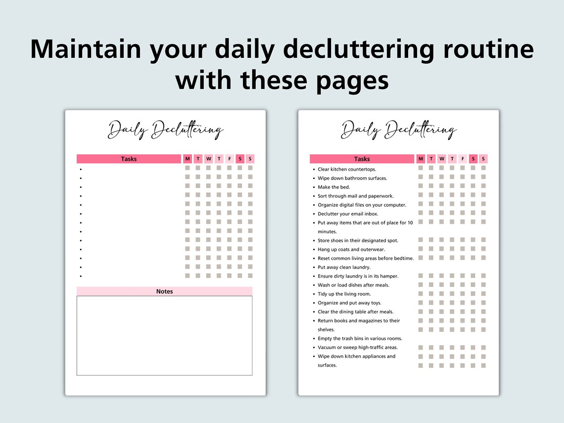 Adhd Declutter Planner, Declutter Checklist, Adhd Declutter Challenge ...