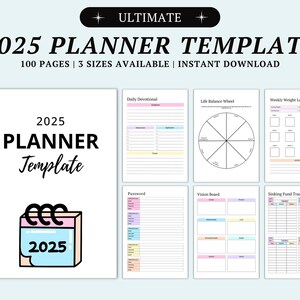 2025 Planner Printable | Ultimate All-in-one Planner PDF | Daily ...