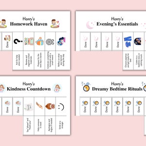 Editable Kids Flip Routine Chart, Bedtime Routine Chart, Kids Daily ...
