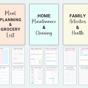 Household Binder, Home Management Binder, Home Binder, Family Household ...