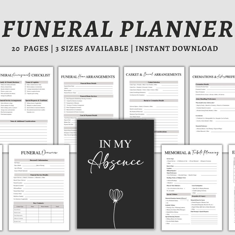 Funeral Organizers - Etsy