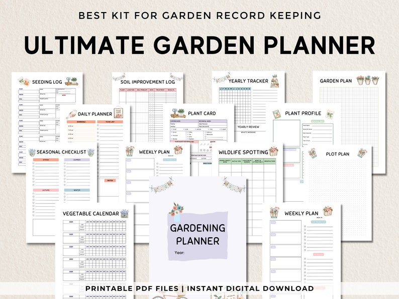 Gardening Planner Printable, Garden Planner, Plant Planner, Garden ...