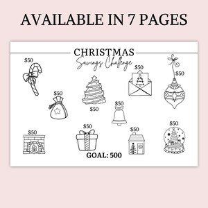 Christmas Savings Challenge, Christmas Savings Challenge A6, Savings ...