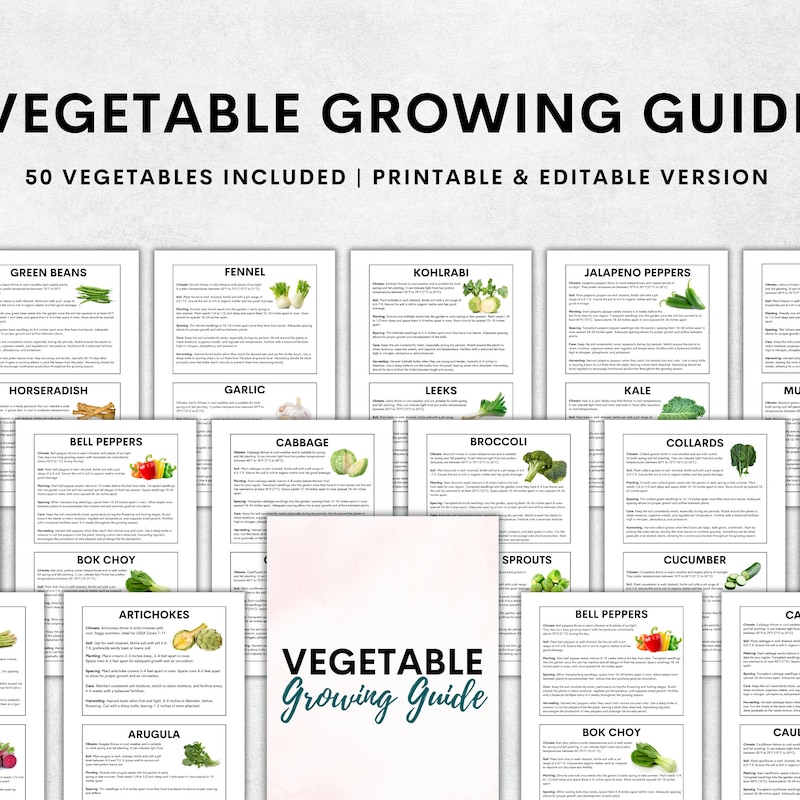 Growing Vegetables Pdf - Etsy