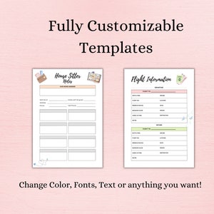 Editable Travel Planner Template,trip Itinerary Planner, Travel Journal ...