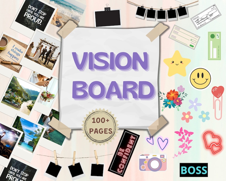 2023 Vision Board Template Vision Board Kit 2023 Vision - Etsy UK