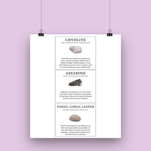 400 Editable Crystal Meaning Cards, Printable Gemstone Meaning Cards ...