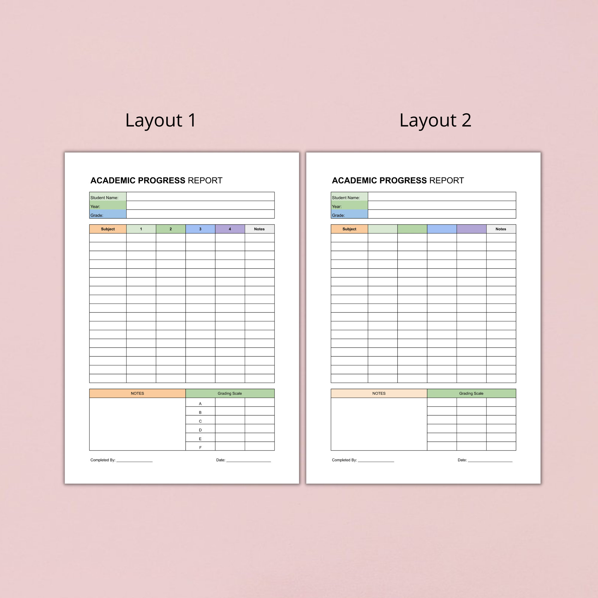 Homeschool Report Card Template Homeschool Progress Report - Etsy