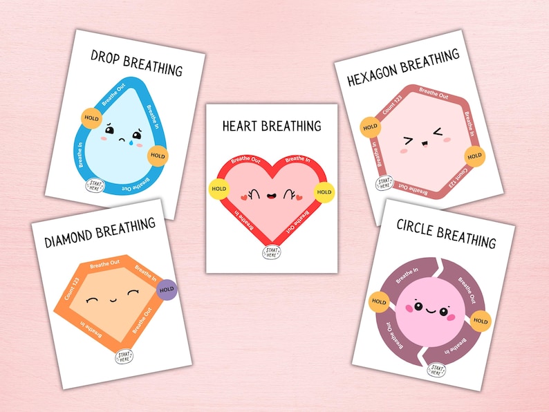 Mindfulness Breathing Cards for Kids, Mindful Breathing Activities ...