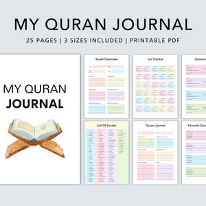 Quran Tracker Printable, Quran Planner, Quran Journal Digital, Hifdh ...