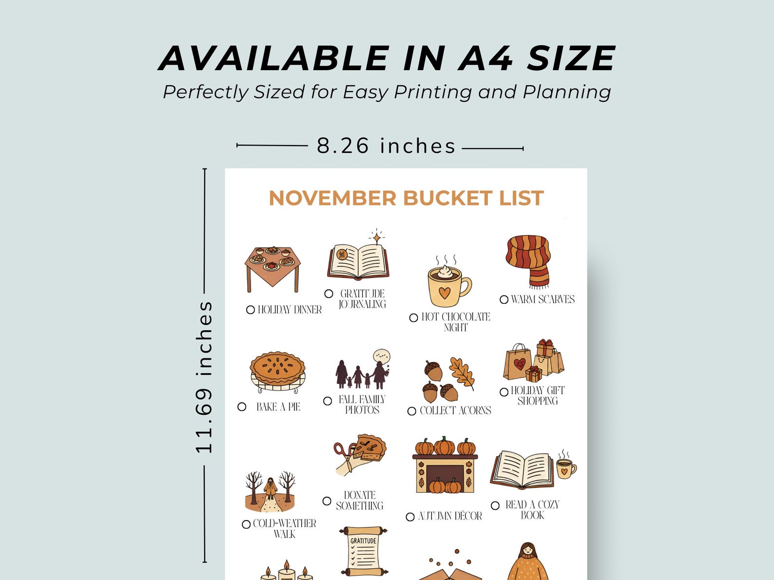 12 Monthly Bucket List Printable | 24 Pages | Aesthetic Bucket List for ...