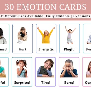 Montessori Emotions Flashcards: Real Children Photos (printable PDF) - Etsy