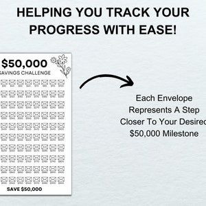 50000 Savings Challenge Printable, 100 Envelope Challenge Printable ...