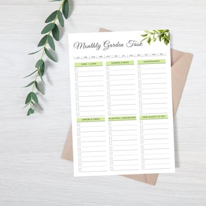 Monthly Garden Tasks, Garden Planner, Plant Planner, Plants Records, A4 ...