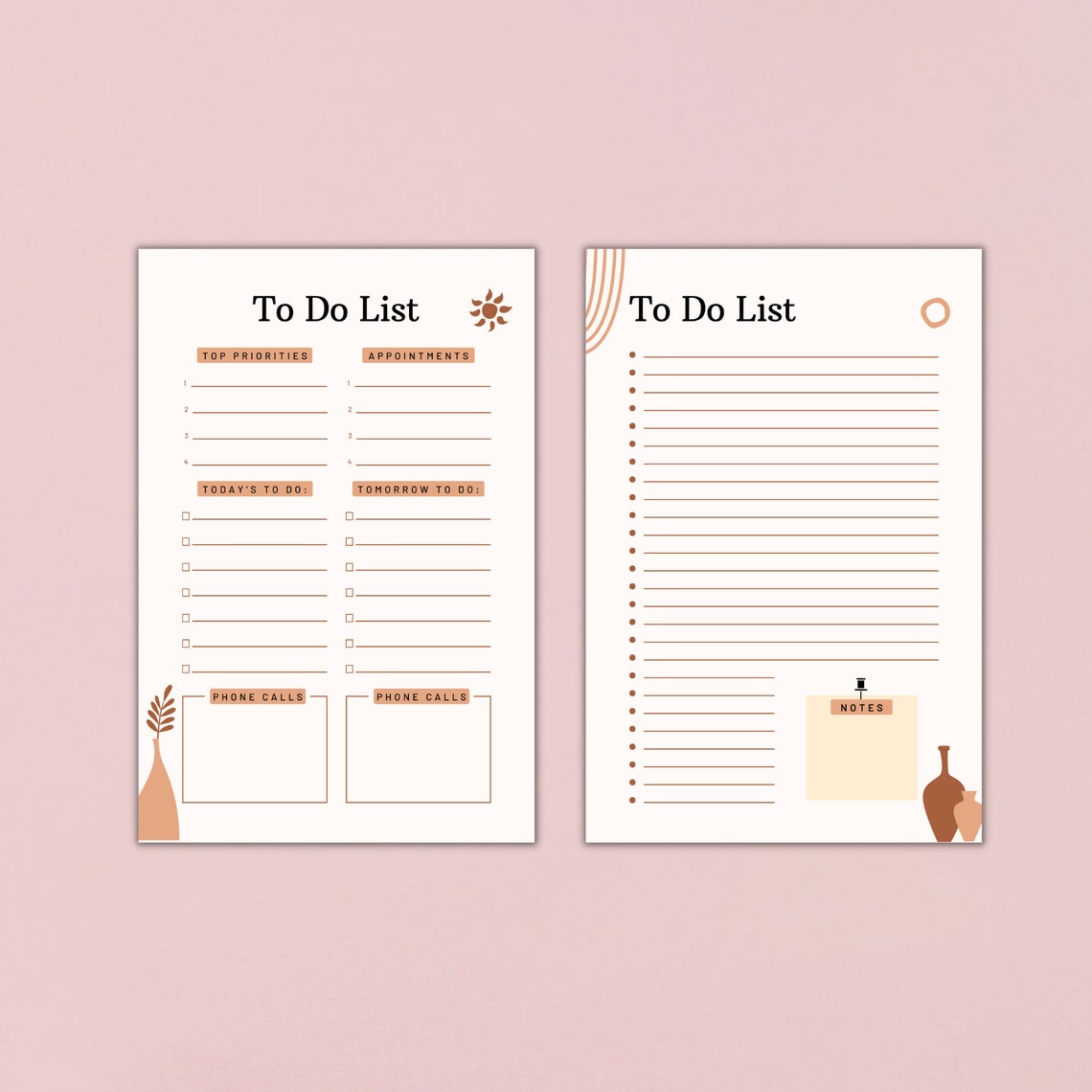 Boho to Do List Template, to Do List Printable, Grocery List, Weekly to ...
