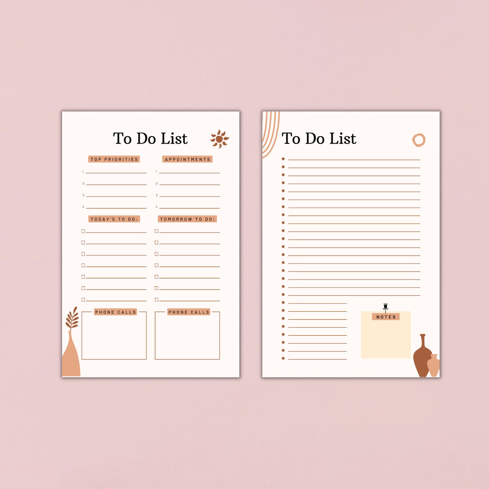 Boho to Do List Template to Do List Printable Grocery List - Etsy