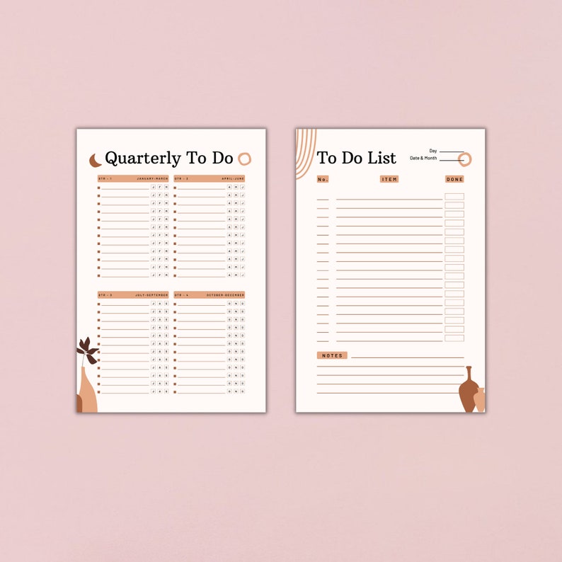 Boho to Do List Template to Do List Printable Grocery List - Etsy