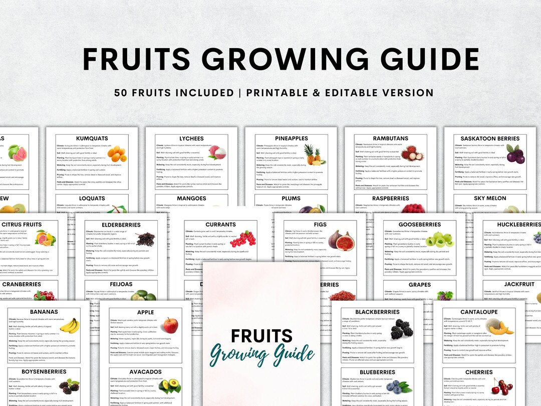 Herbs Growing Guide, 50 Printable Herbs Guide, Gardening Planner, Plant ...