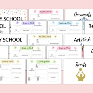 School Memory Box Kit Printable, Childhood Memory Book, Kids Keepsake ...