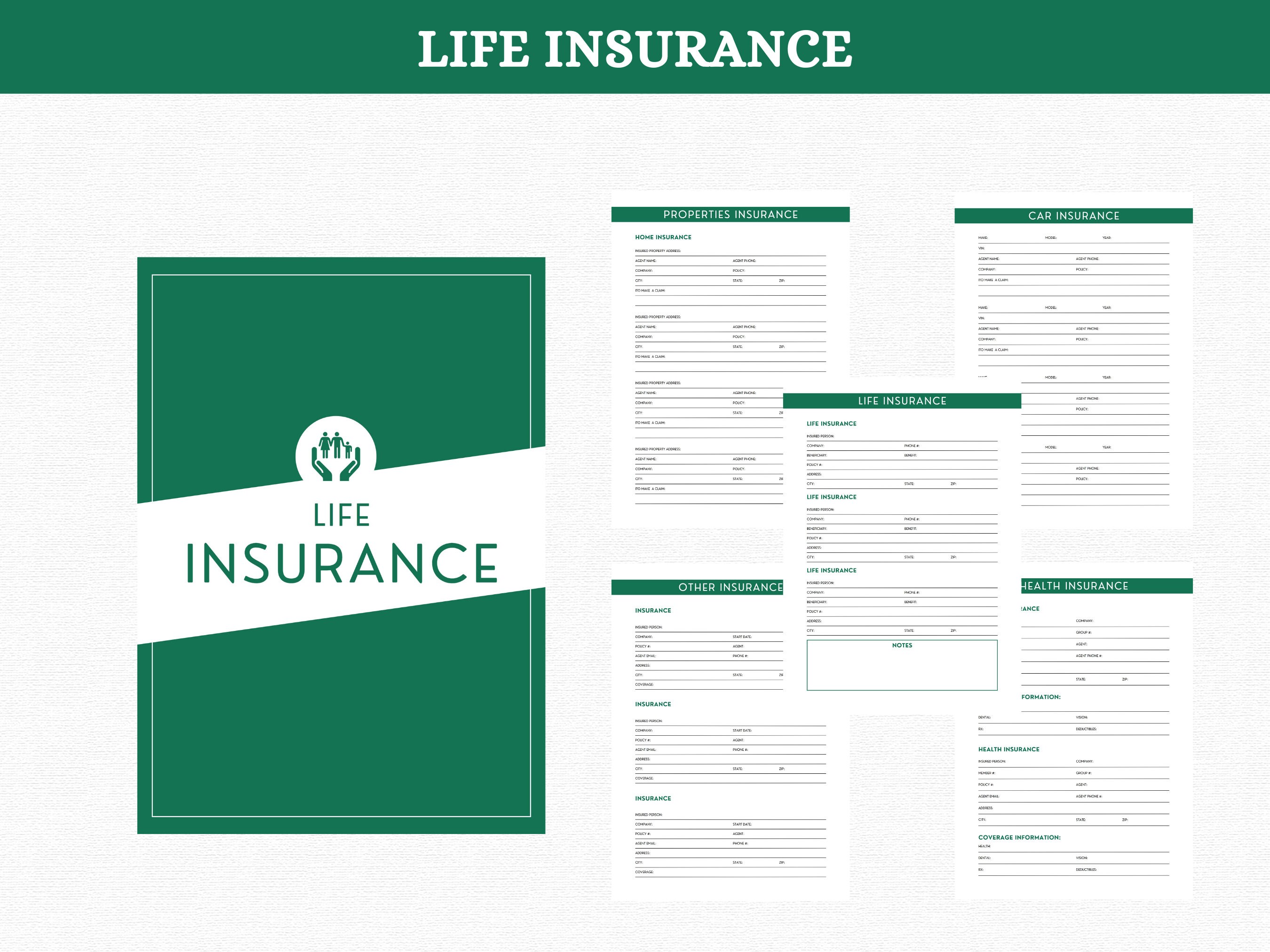 End of Life Planner Printable, Emergency Binder Printable, Beneficiary ...