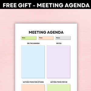 Editable Meeting Notes Template, Meeting Notes Printable, Meeting ...