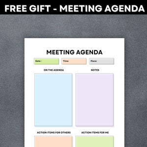 Editable Meeting Notes Template, Meeting Notes Printable, Meeting ...
